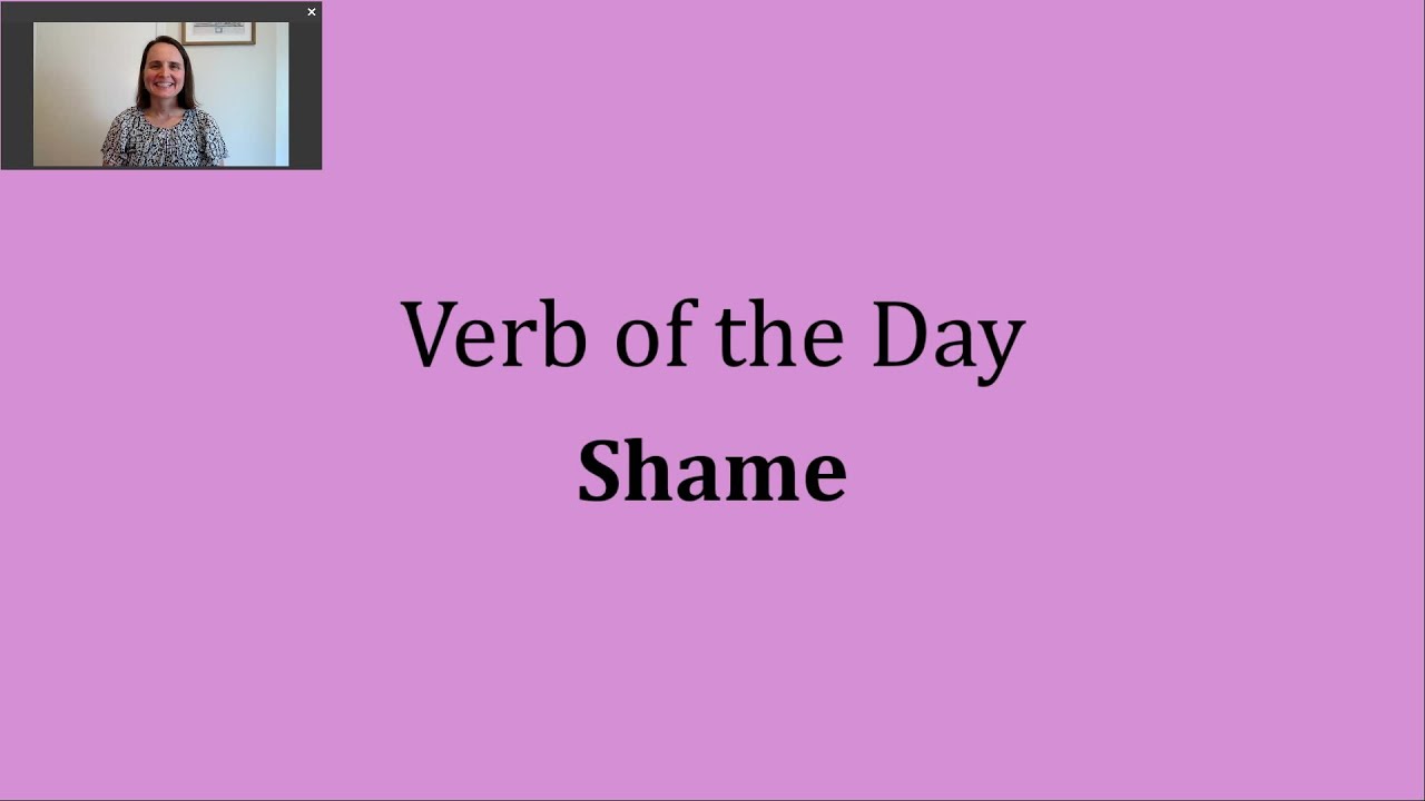 Verb of the Day - Shame - YouTube