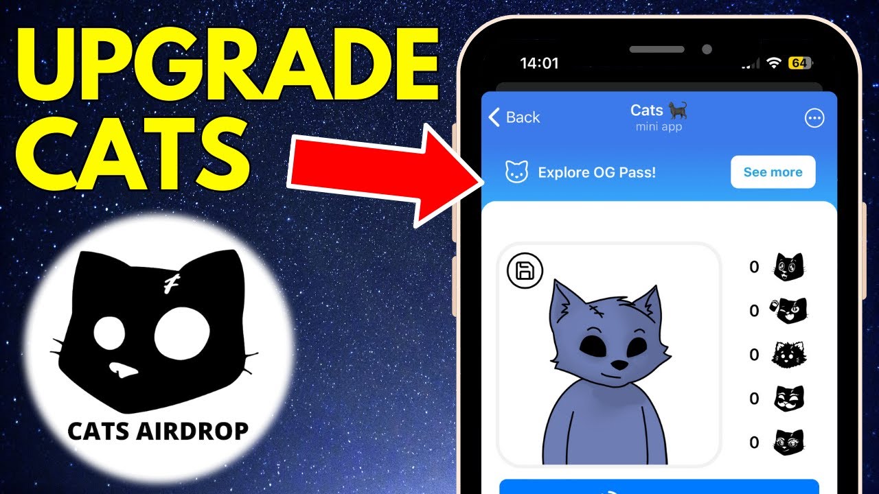 Cats Airdrop Upgrade Cat Avatar To Get Rewards - YouTube