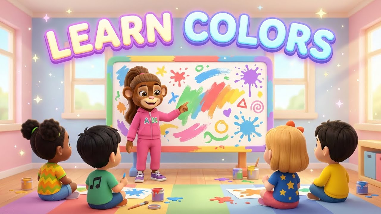 Learn Colors with Red, Blue, Yellow, Green, Orange & Purple | Color ...