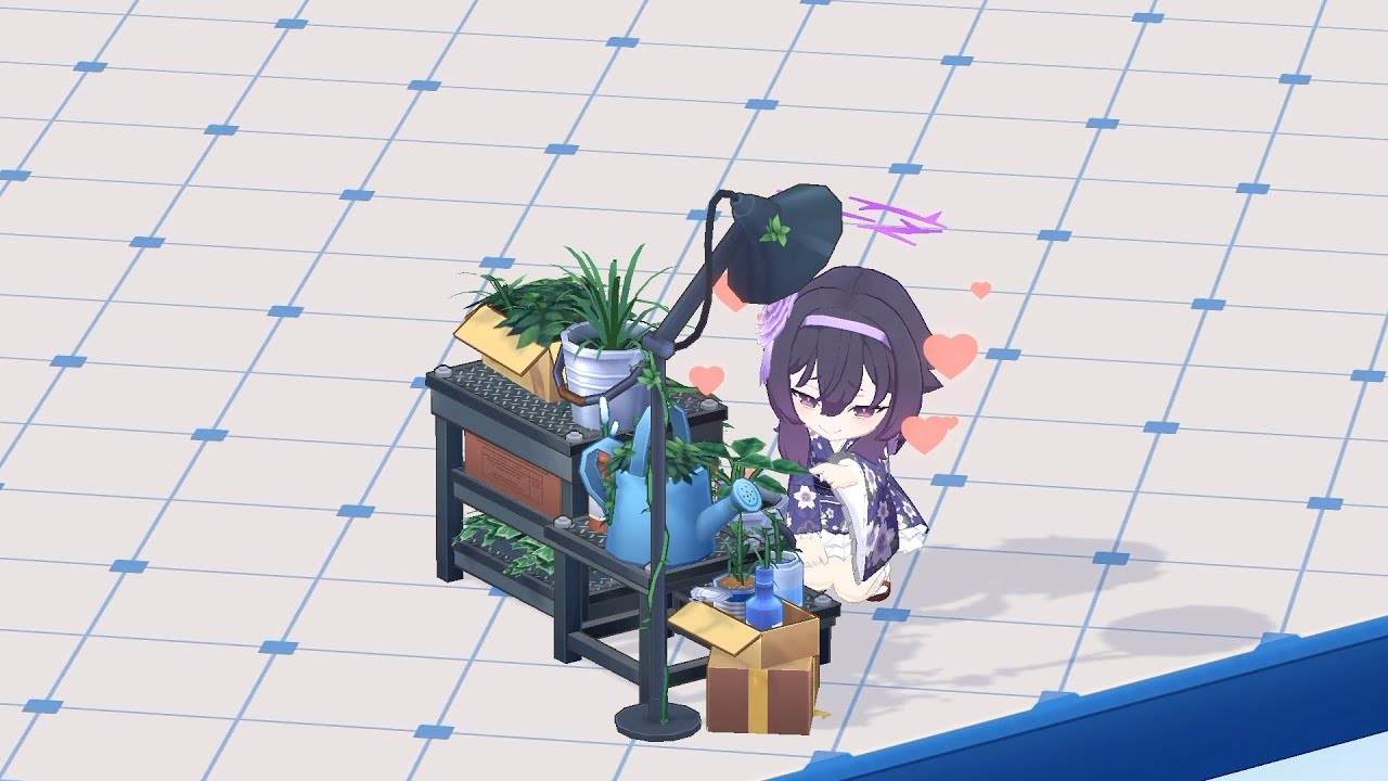 [Blue Archive] ~Haruka (New Year ver.)~ Cafe Furniture Interaction ...