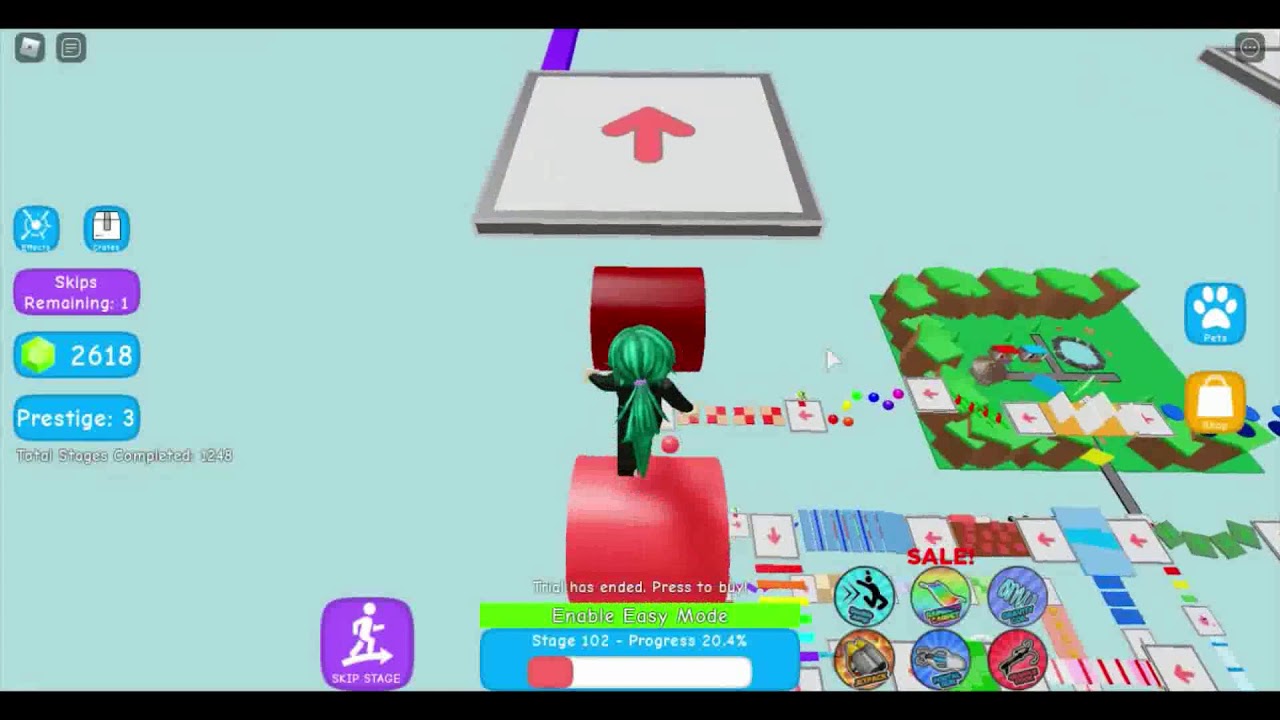 Mega Easy Obby Stages 100 To 105 - YouTube