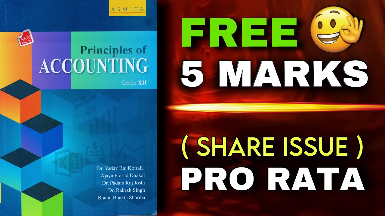 100% Exam Hit! | Pro Rata Share Issue | Easy 5 Marks in NEB Class 12 ...