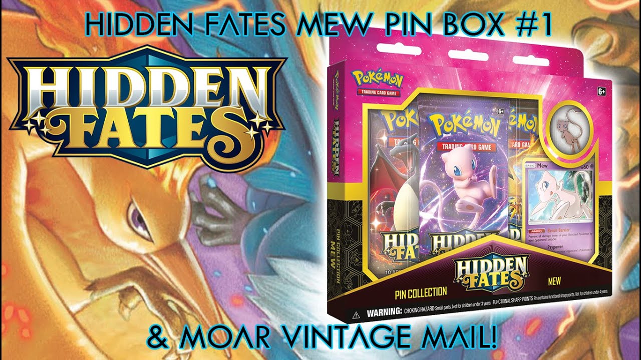 Hidden Fates Mew Pin Collection Box 1 & More Vintage Mail! - YouTube