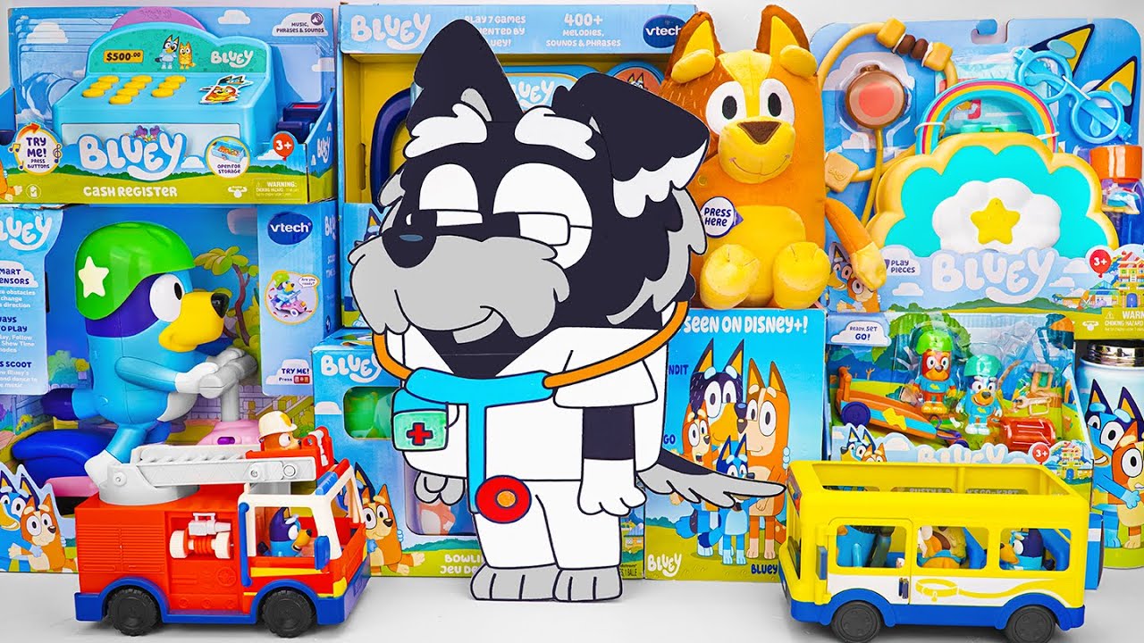 Bluey Toy Collection Unboxing Review 🐾 Mystery Doctor Box & Bluey ...