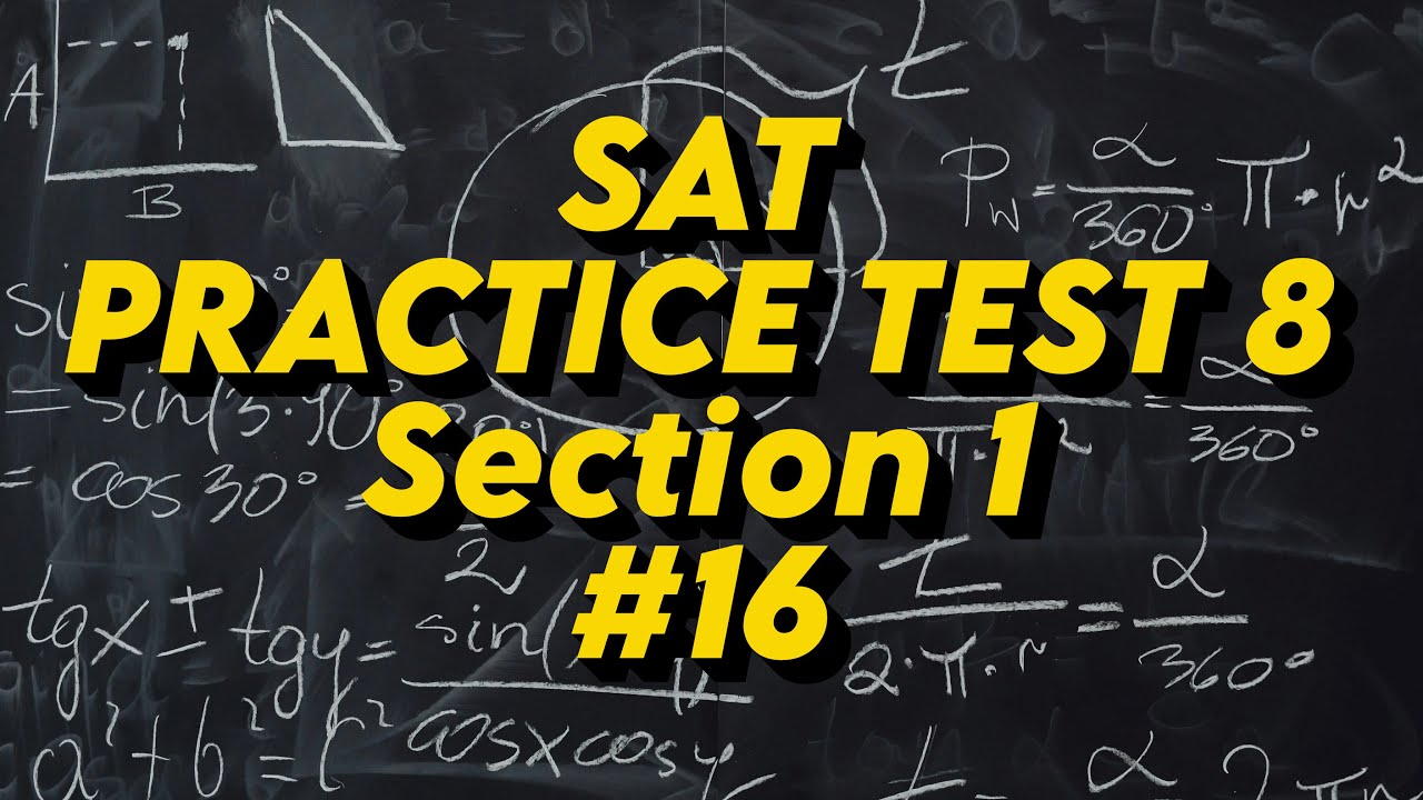 SAT Practice Test 8: Math Section 1: Question 16. Right triangle RST ...
