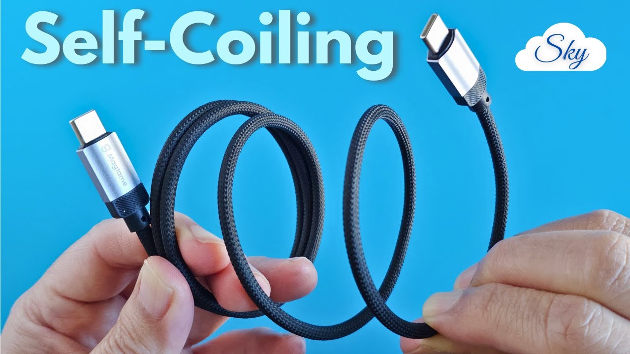 Magtame self-winding USB-C cable - smart use of magnets - YouTube