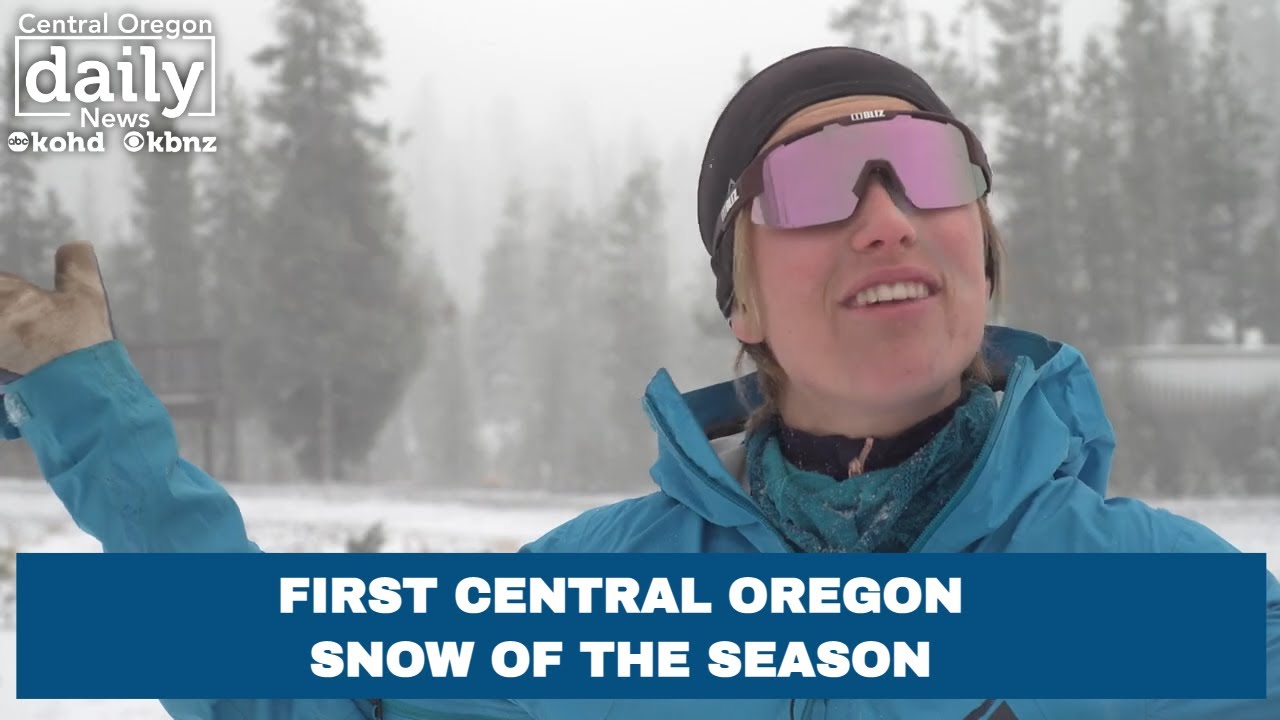 First Central Oregon snow of the season draws a crowd - YouTube