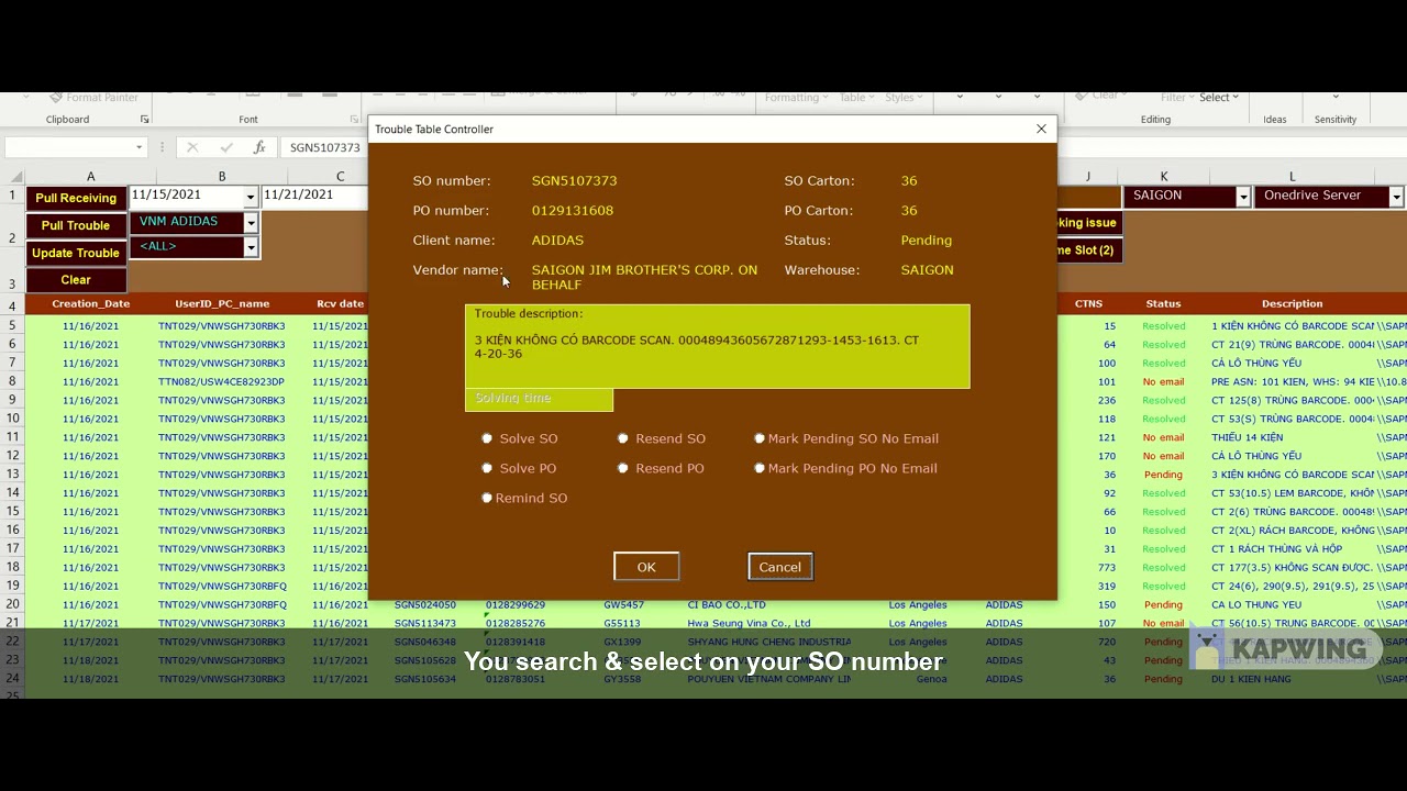 Use tool to remind factory for trouble solving | DDN's production - YouTube