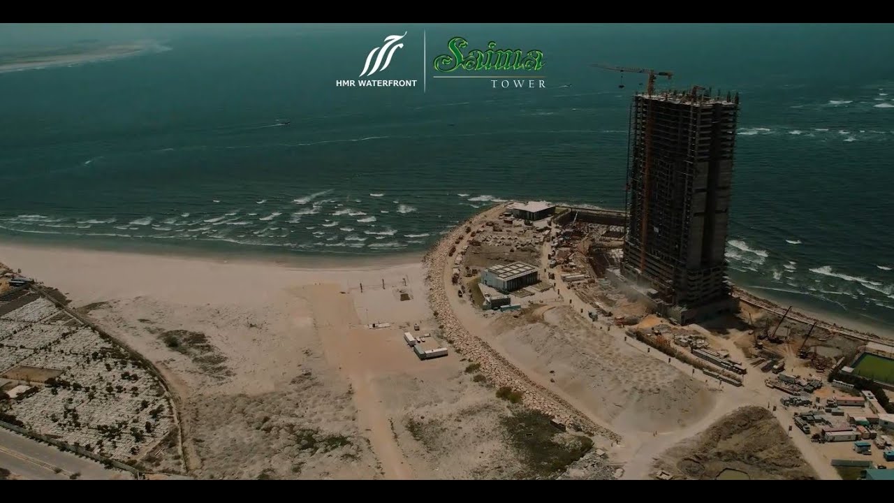 Saima Tower | Raft Foundation Concrete Pouring | HMR Waterfront| DHA ...