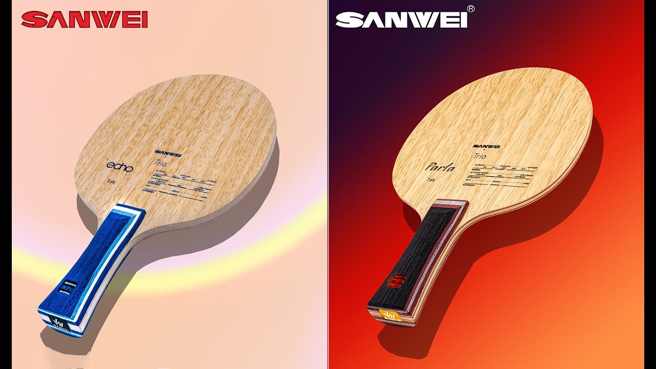 SANWEI best all-wood table tennis blade, trio series Echo and Parla ...