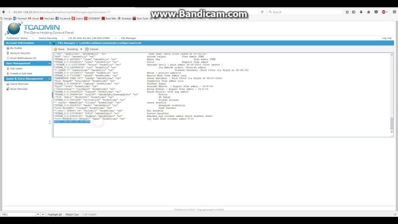 Counter Strike 1.6 Control Panel how to make admins tutorial - YouTube