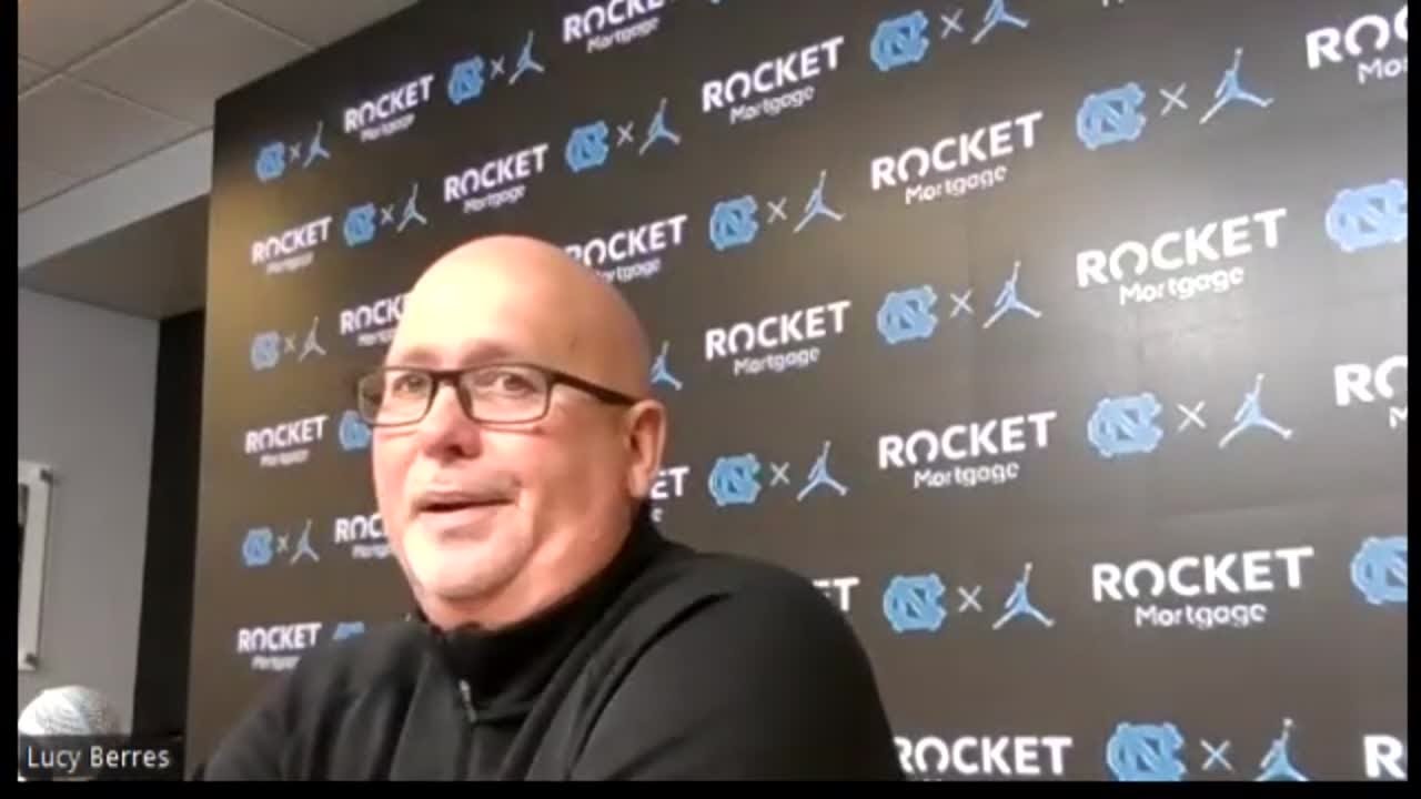 Coach Steve Forbes talks about his Wake Forest team losing to UNC - YouTube