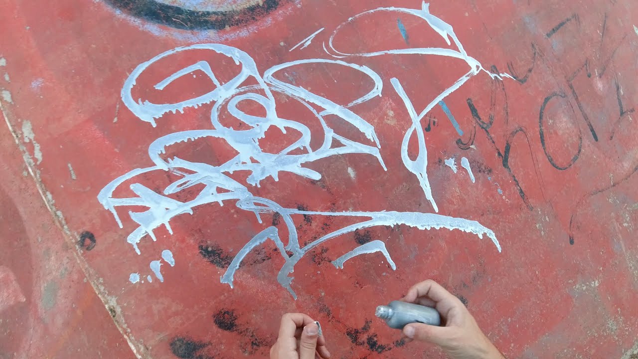 GRAFFITI TUTORIAL - Tinta para Marcadores Feito com Tinta SPRAY - YouTube