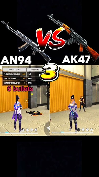 🔥 AK47 vs AN94 in Free Fire 😱 | Which Gun is OP? 💥 #Shorts #FreeFire #AK47vsAN94 #GamingSh - YouTube
