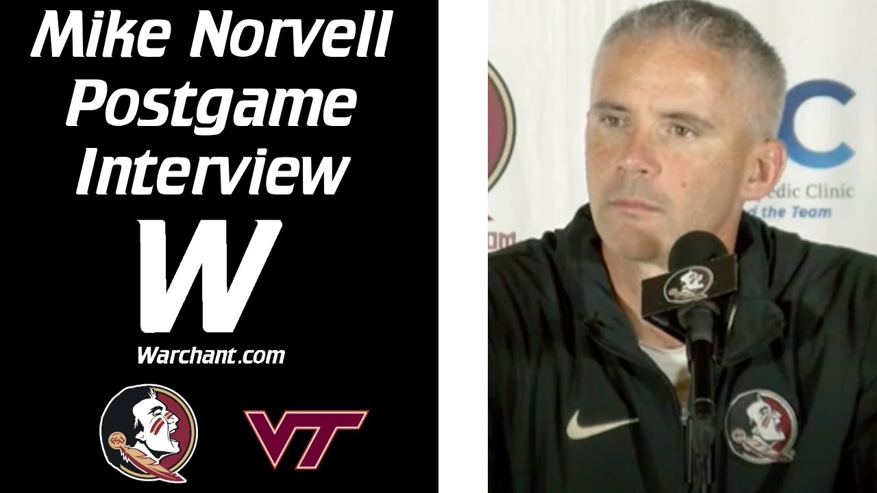 FSU Football | Mike Norvell Postgame Press Conference Virginia Tech ...