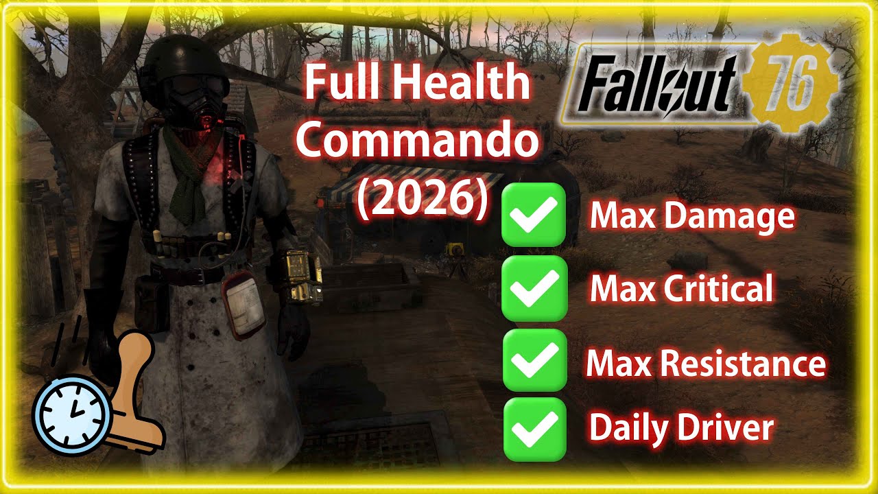 The ULTIMATE Full Health Commando Build (2026) *UPDATED* - Fallout 76 ...