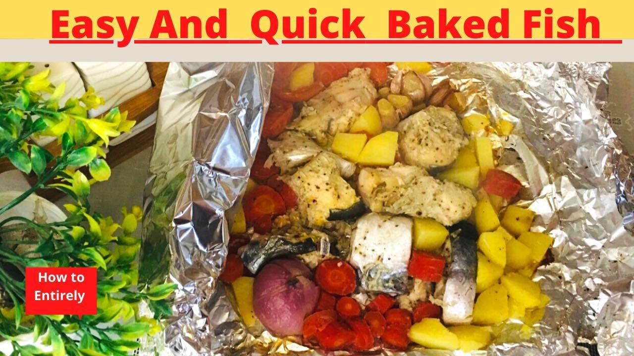 How to make baked fish ?/Easy and quick recipe of baked fish /Baked ...