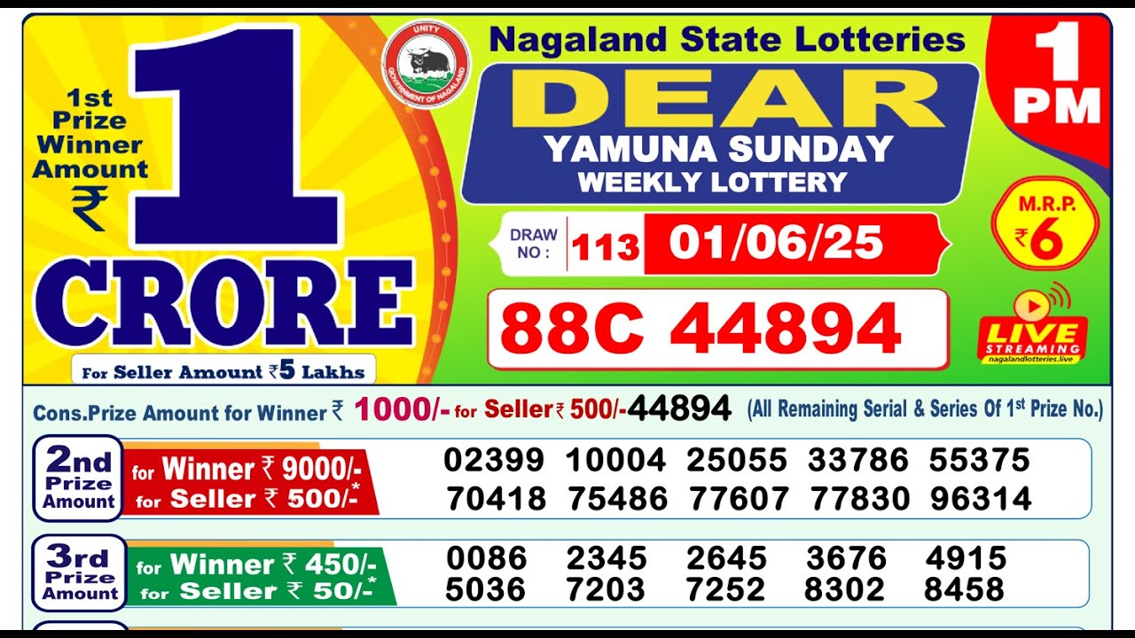 🔴Lottery Sambad Today 01:00pm 01/06/25 Morning Dear Lottery Result Pdf Download - YouTube