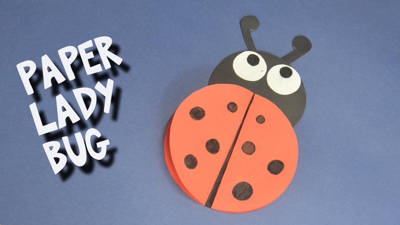 Diy – How to make easy paper craft Lady bug for kids- Tricky Lady Bug ...