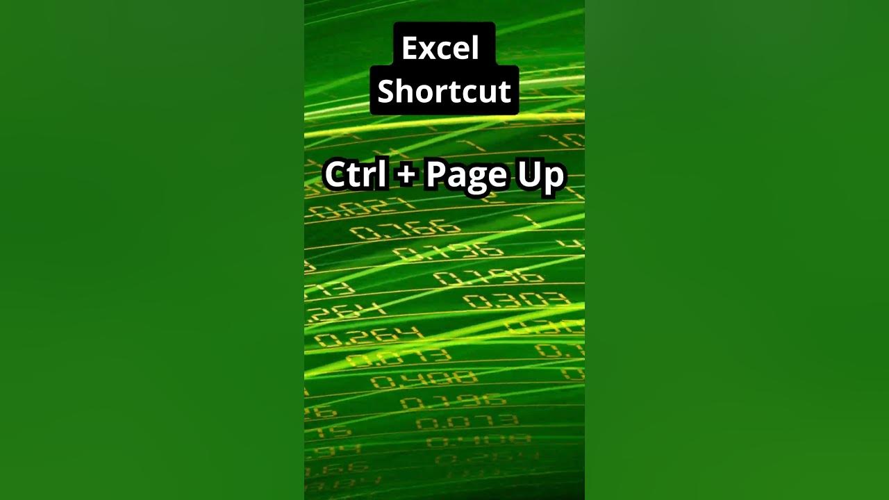 Excel Shortcut Ctrl Page Up Excel Exceltips Exceltricks Excelshorts Excelshortcuts Youtube
