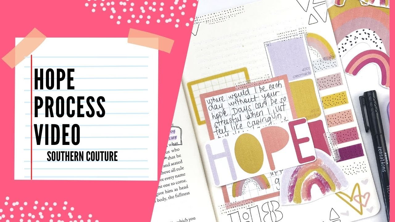 Hope Bible Journaling Process Video using New Printables - YouTube