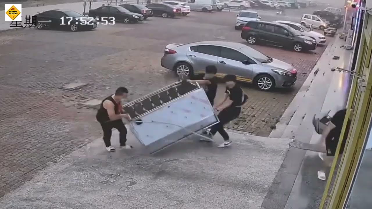 China Blown Away: Violent Typhoon Blows Roofs Off Homes, Huge Hail and ...