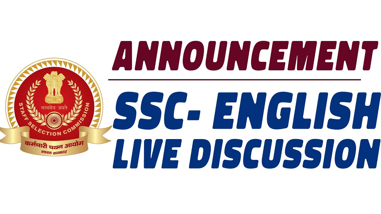 Announcement for English live session for SSC Aspirants - YouTube