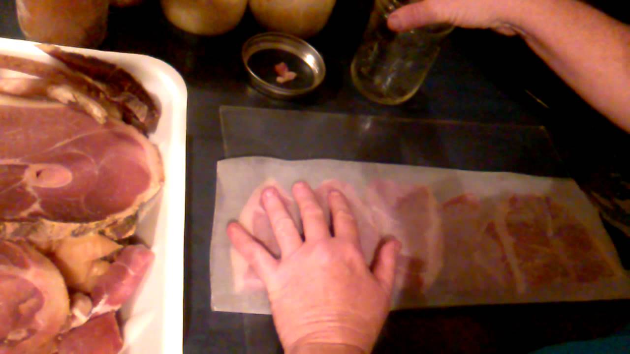 Canning country ham - YouTube