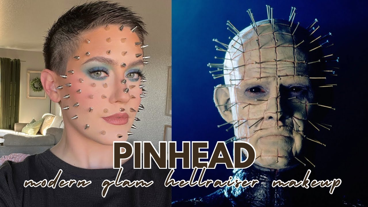 PINHEAD HALLOWEEN MAKEUP LOOK!! MODERN COOL GLAM PINHEAD FROM ...