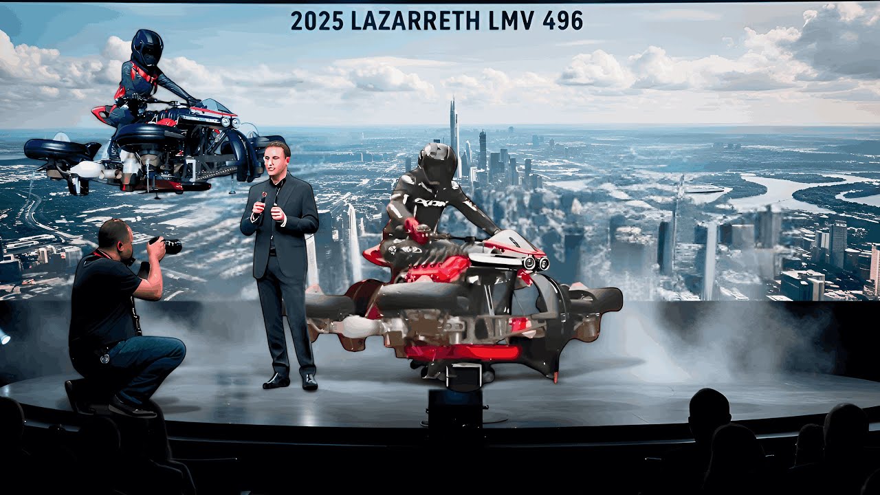 Lazareth LMV 496 2025: Futuristic Flying Motorcycle LAUNCHED! - YouTube