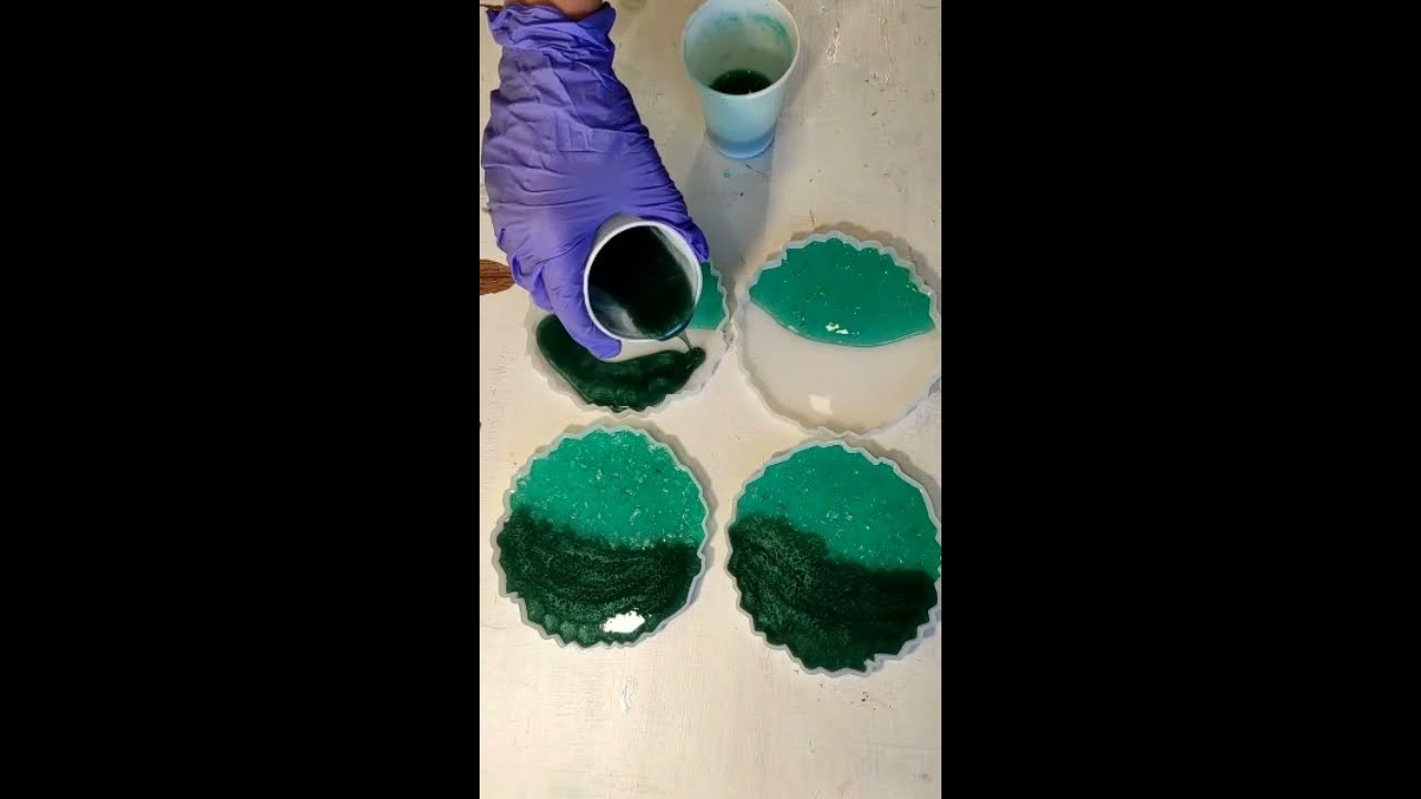 Mini padėkliukai #8 - Skaidrus epoksidas, epoksidinė derva - epoxy ...