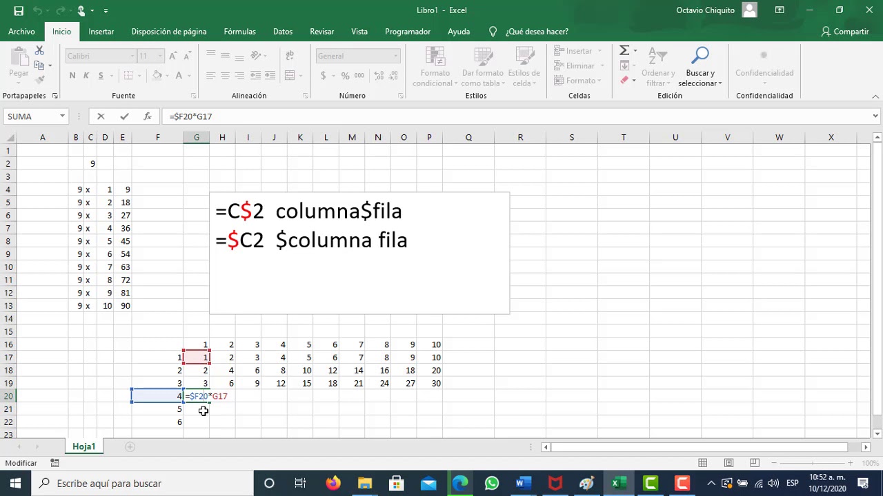 signo de pesos en Excel para sexto de primaria - YouTube
