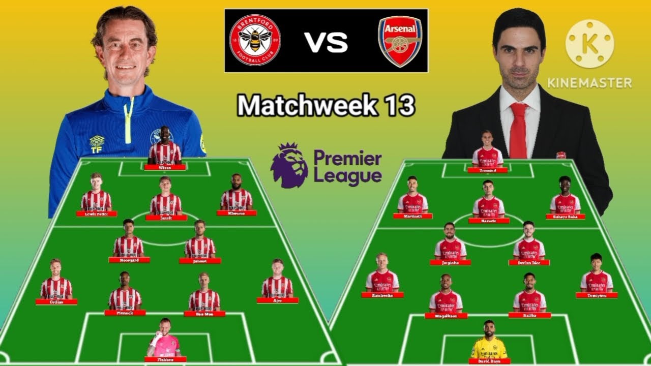 Brentford Vs Arsenal Potential Line Up 4 2 3 1 Vs 4 2 3 1 Formations brentford-vs-arsenal-potential-line-up-4-2-3-1-vs-4-2-3-1-formations