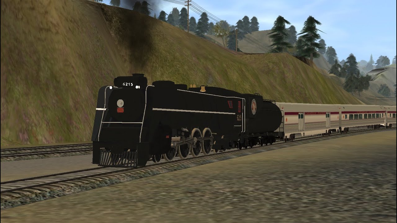 Trainz 2 CN U2G #6215 pass by - YouTube