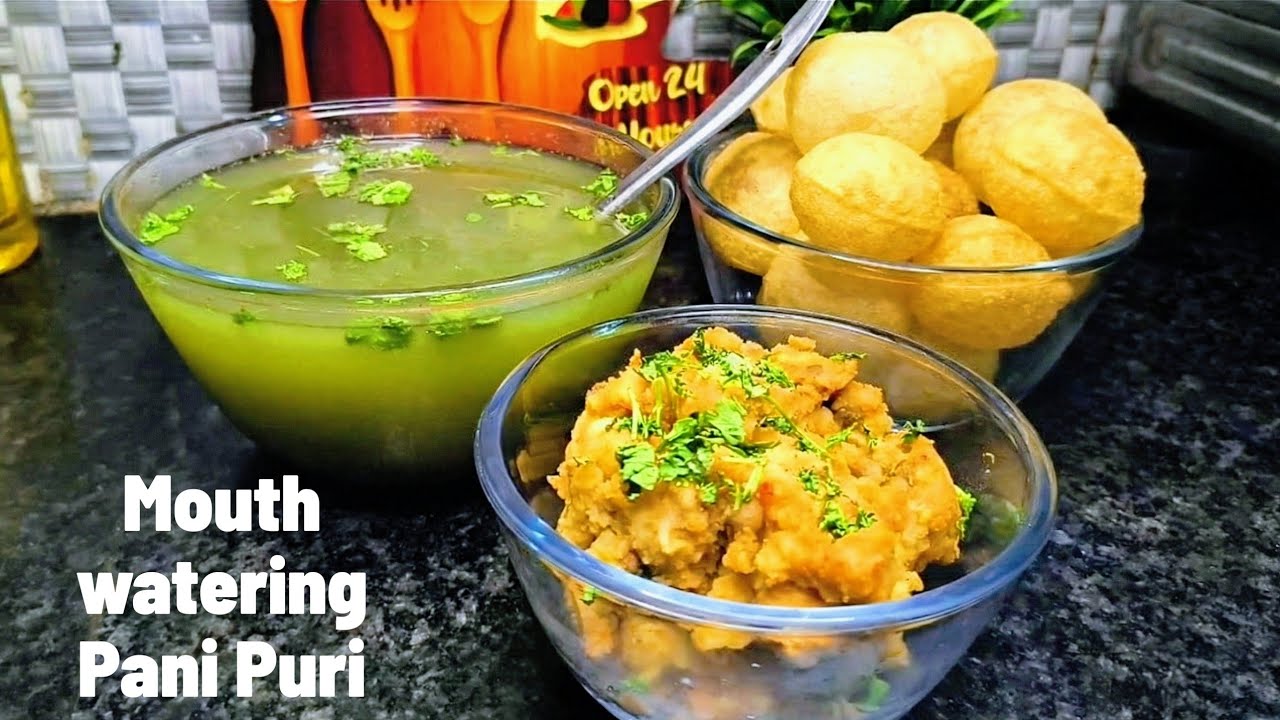 Mouth Watering 🤤 Pani Puri Banaye Ghar 🏠 Par | Quick And Easy Pani Puri ...
