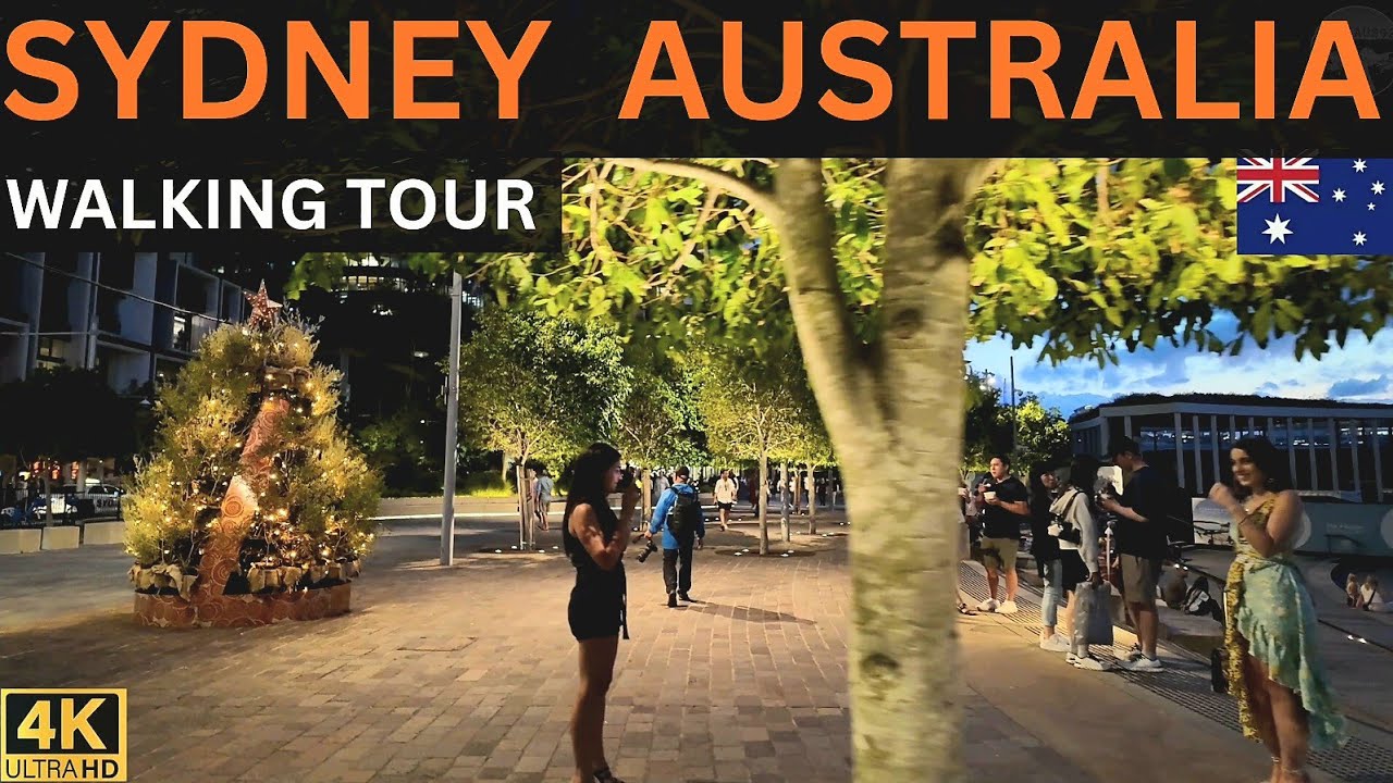 SYDNEY AUSTRALIA 4K CITY WALKING TOUR | Downtown Sydney Night Walk | 4K ...