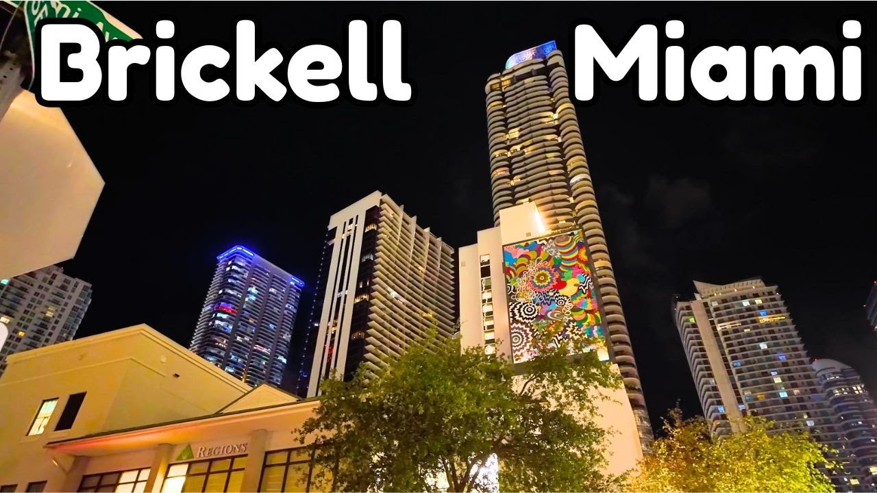 🌴 Miami Brickell Night Walking Tour | Mary Brickell Village - YouTube