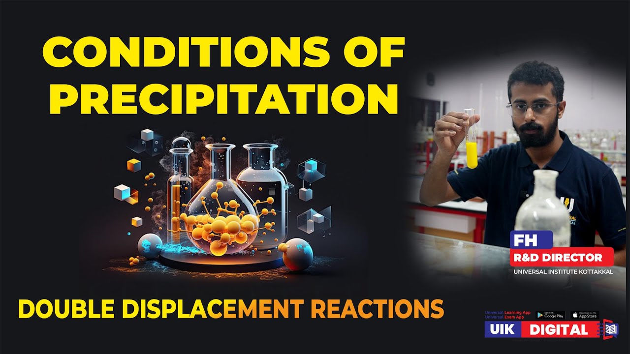 Conditions of Precipitation | Double displacement reactions | Uni-Sci ...