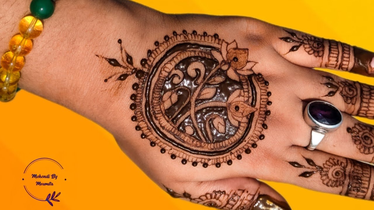 Very easy Back hand mehendi designs || Lotus mehendi designs || Mehendi ...