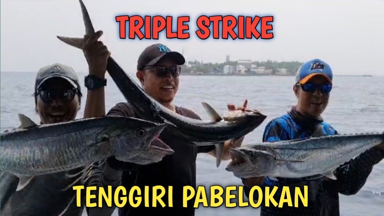 TRIPLE STRIKE TENGGIRI‼️ MANCING DI PULAU PABELOKAN‼️KM JALU 999‼️KM RUBY FISHING - YouTube