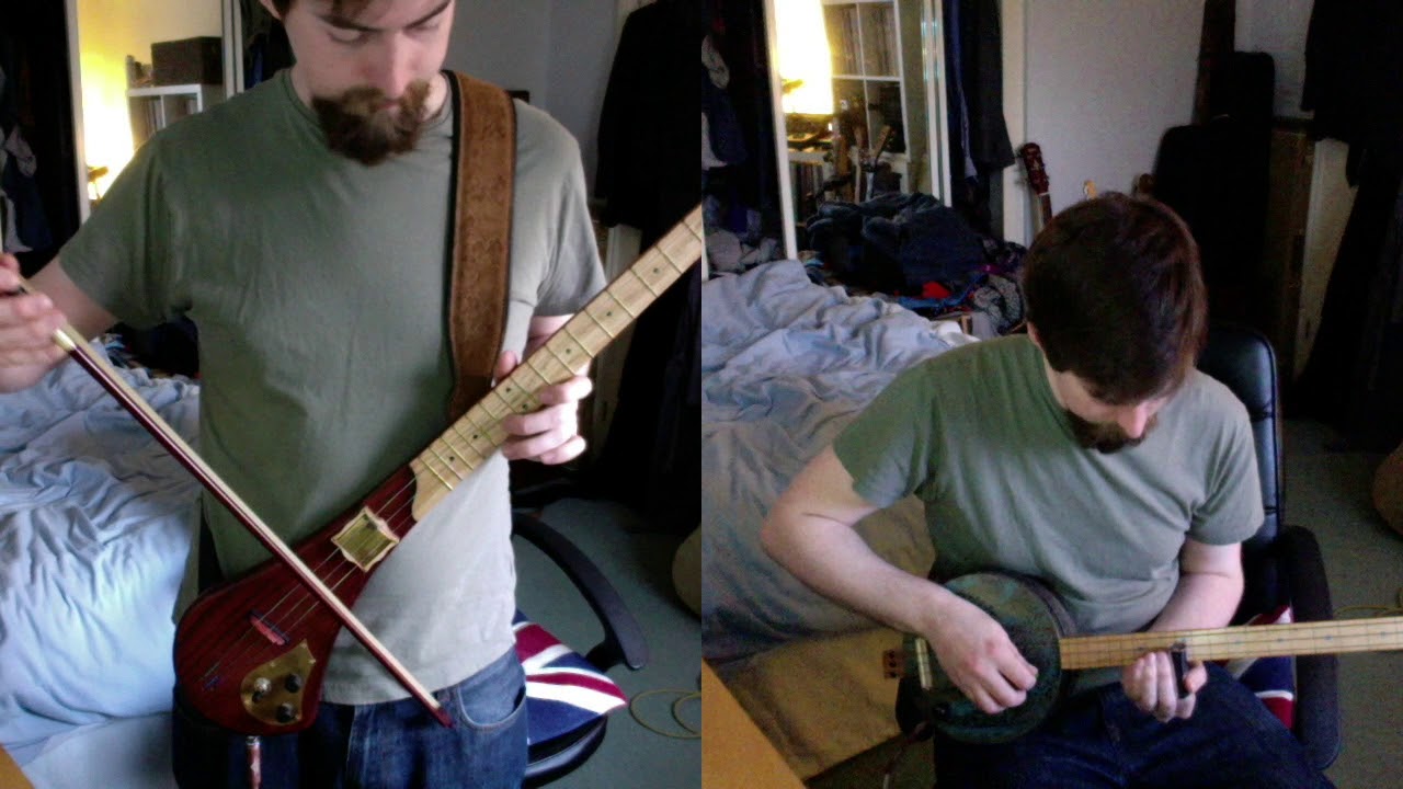 Baritone Uke, Slide guitar and cellotar jam - YouTube