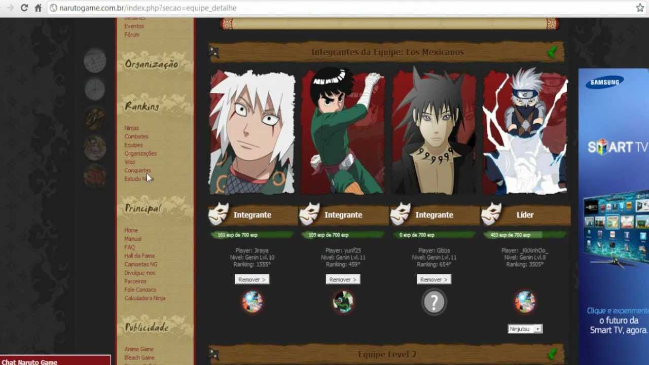 Naruto game-Jogo browser de naruto!! - YouTube
