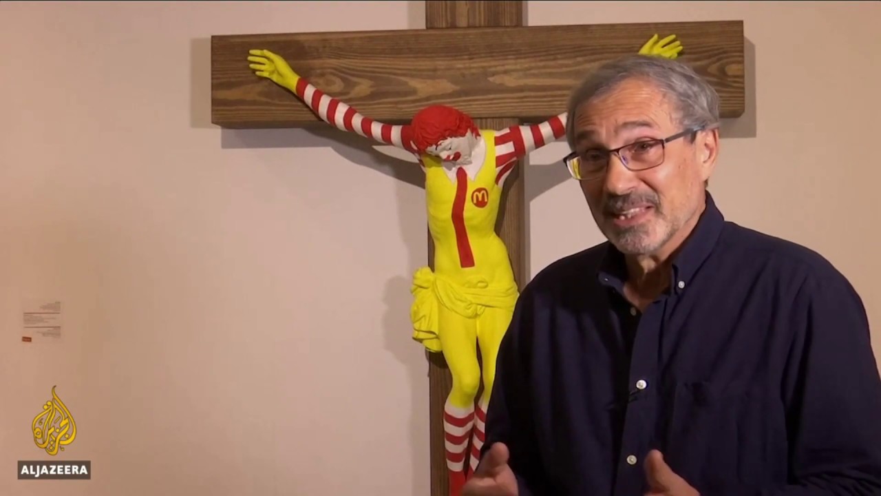 McJesus display? Art? Disgrace! - YouTube