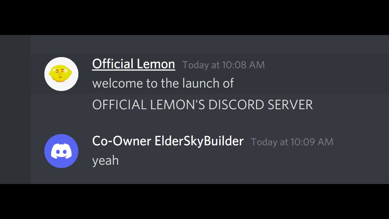Official Lemon Discord server launch - YouTube