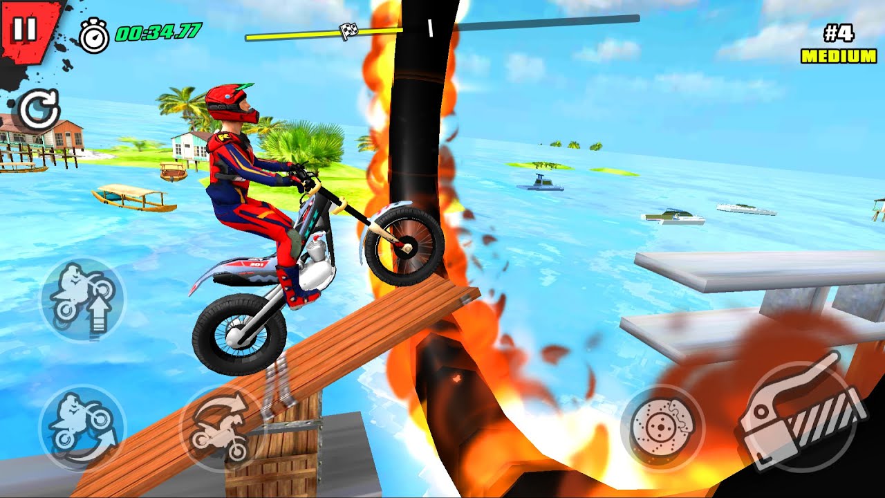 Trial Mania: Bike Games LvL 4 - Motocross Impossible Mega Ramp Deadly ...