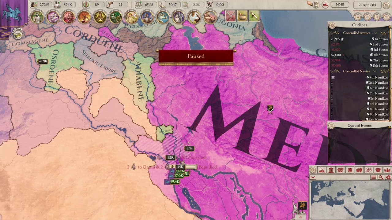 Imperator Rome - Hellenic League - Babylon & Seleukeia Megale - YouTube