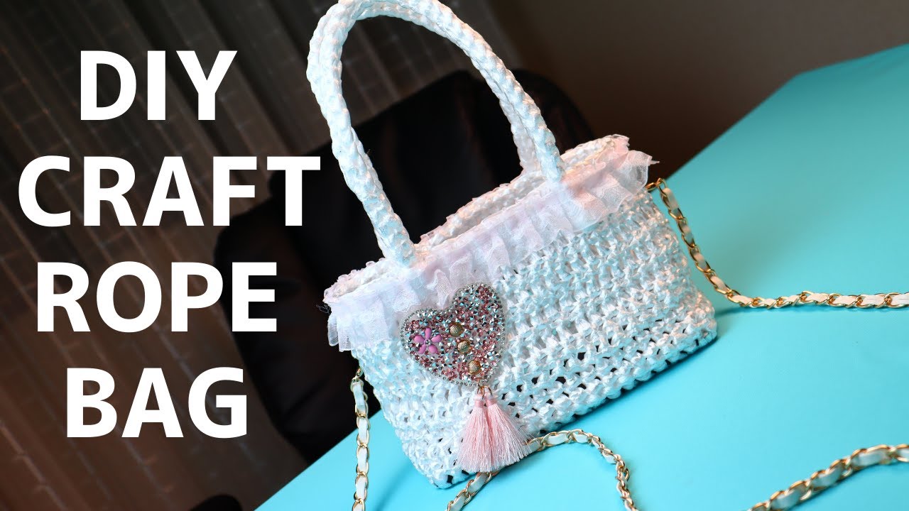 DIY Craft rope bag/Handmade bag/Craft rope creations - YouTube