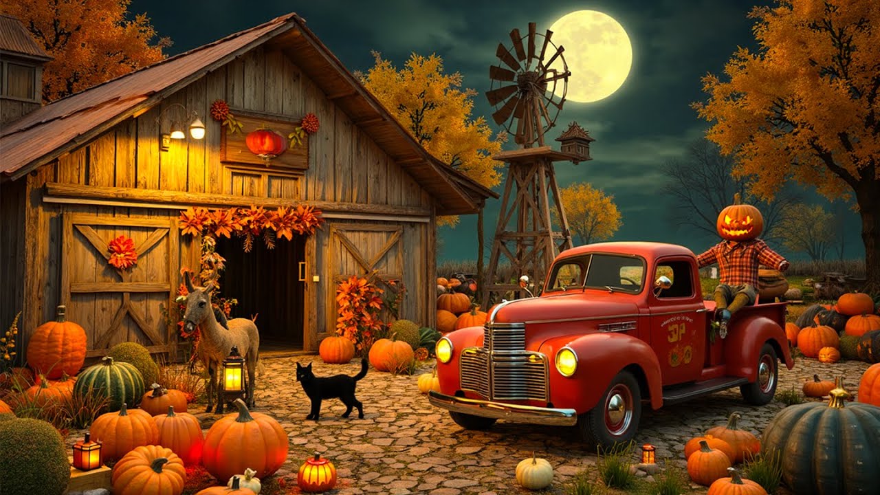 Haunted Farm Halloween Sounds | Spooky Noises, Night Ambience ...