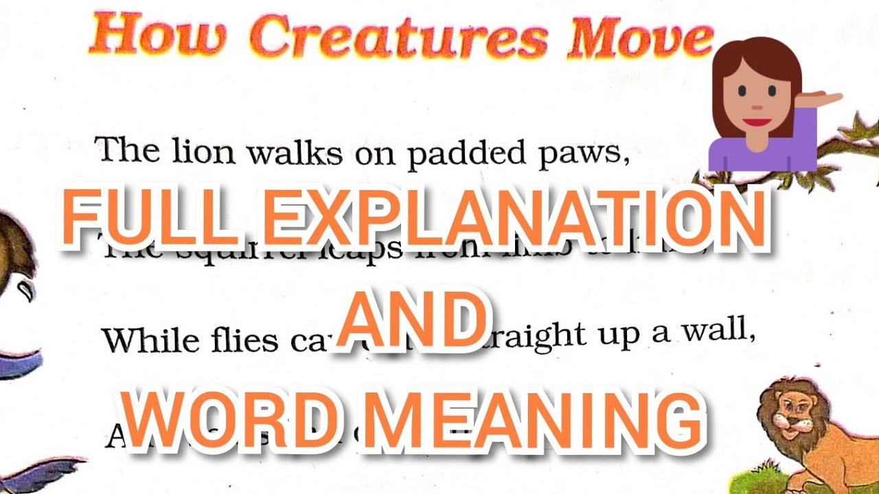 HOW CREATURES MOVE 🦁🐿️🐦🐒 || FULL EXPLANATION AND WORD MEANING ...
