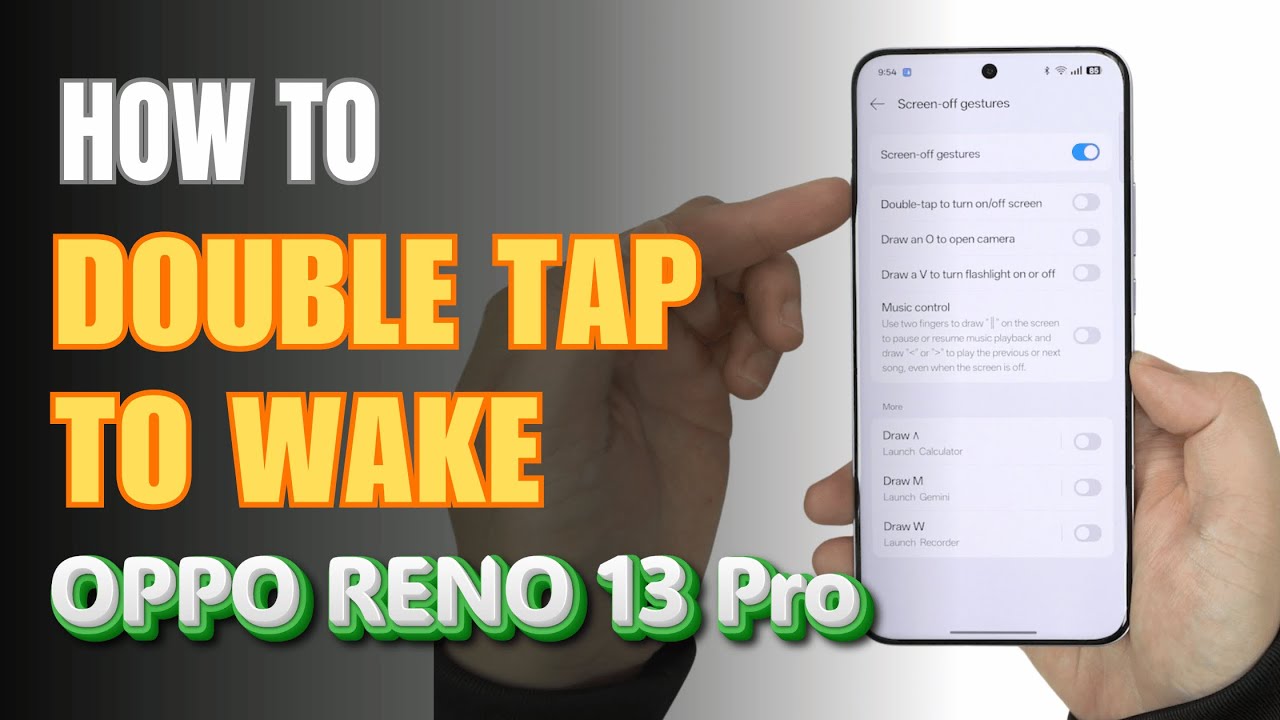 How to Double tap to wake up Oppo Reno 13 Pro - YouTube